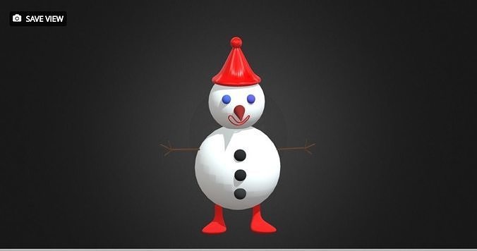 3D model snowman VR / AR / low-poly | CGTrader