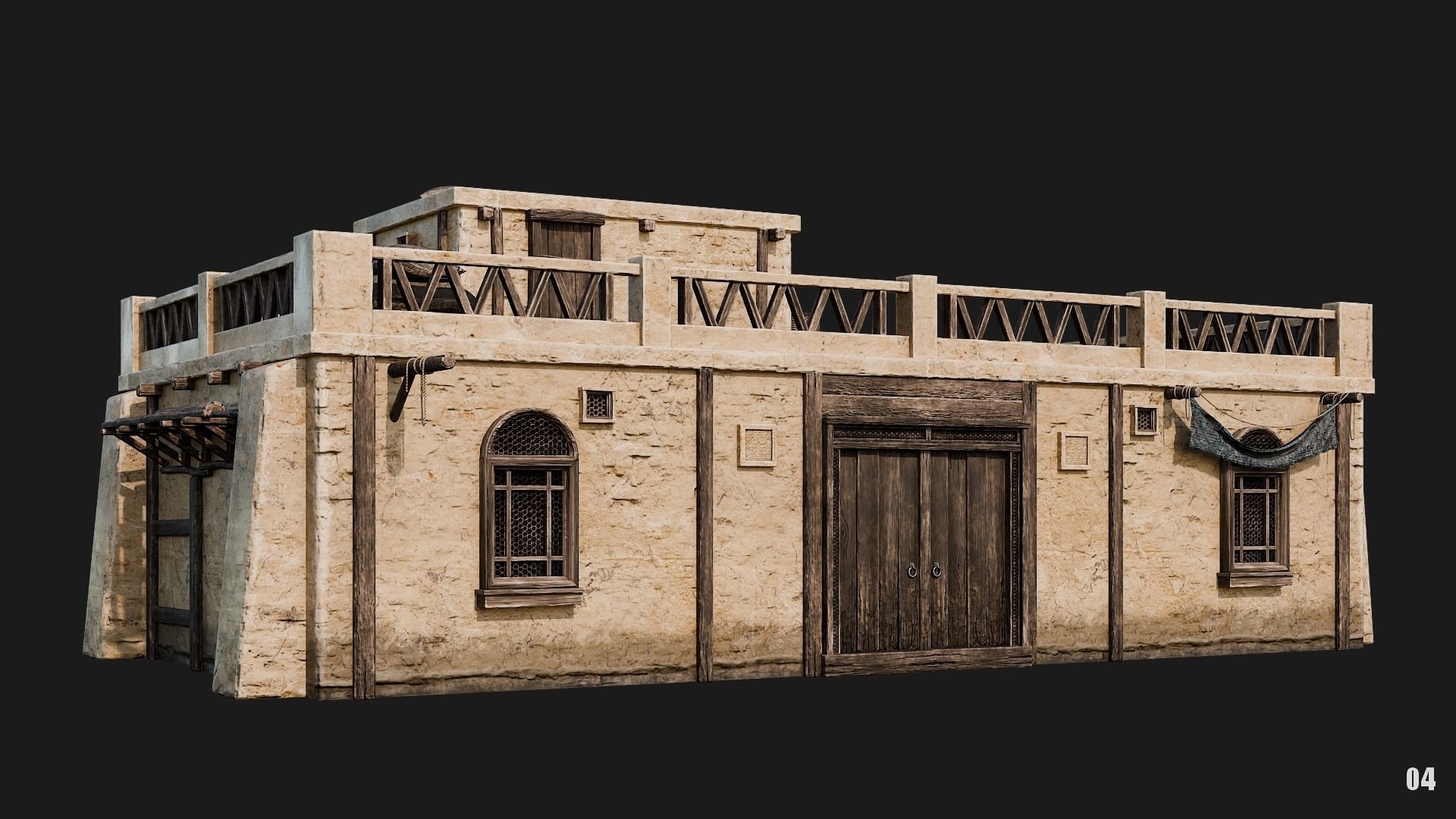 3D model 40-Arabic Houses Pack 4K PBR VR / AR / low-poly | CGTrader