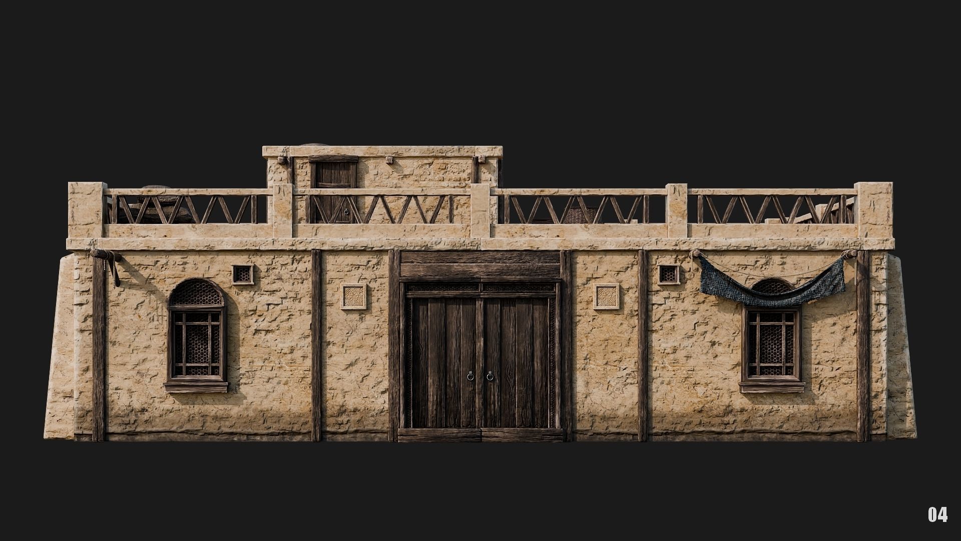 3D model 40-Arabic Houses Pack 4K PBR VR / AR / low-poly | CGTrader