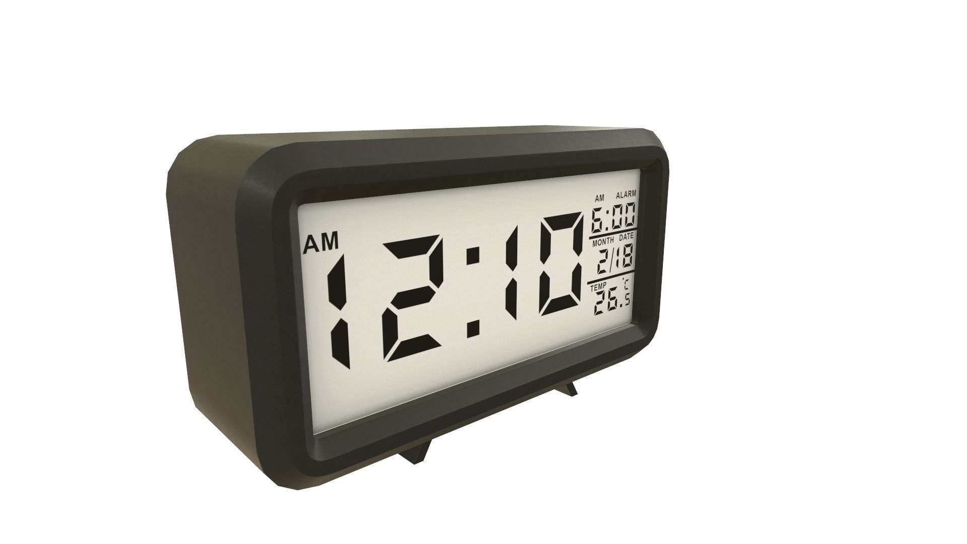 3D model 3D Digital Clock Low Poly AR VR VR / AR / low-poly | CGTrader