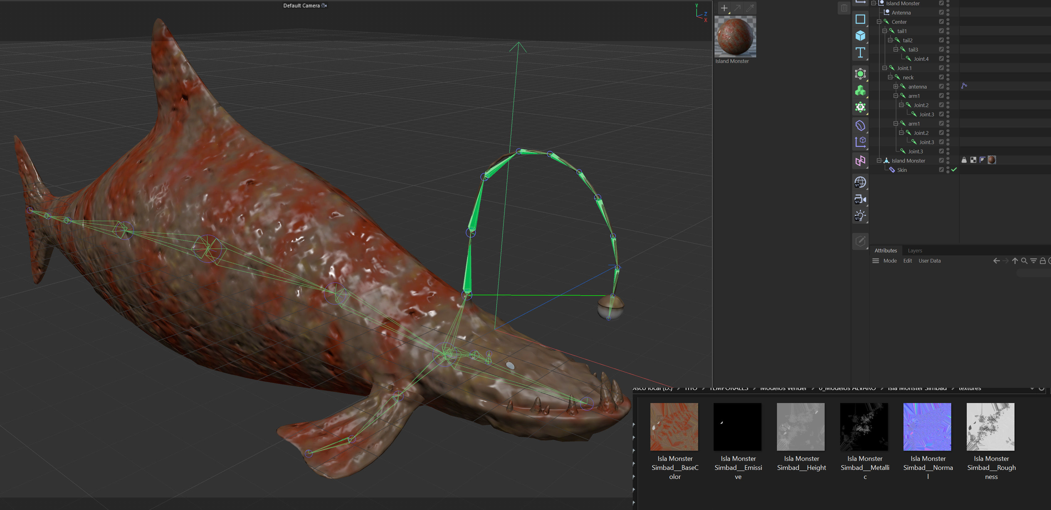 Island Monster Leviathan 3D model rigged | CGTrader