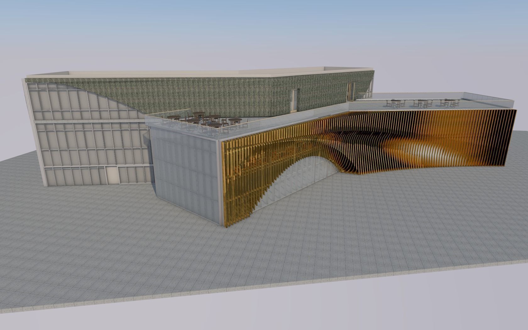 3D model Building with parametric facade VR / AR / low-poly | CGTrader