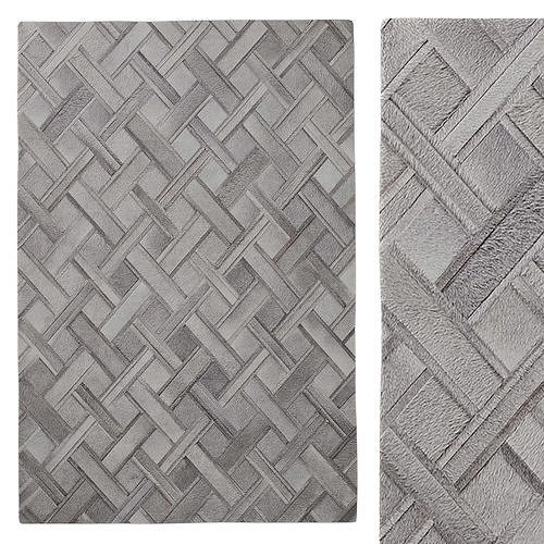 TIKA COWHIDE RUG gray 3D model | CGTrader