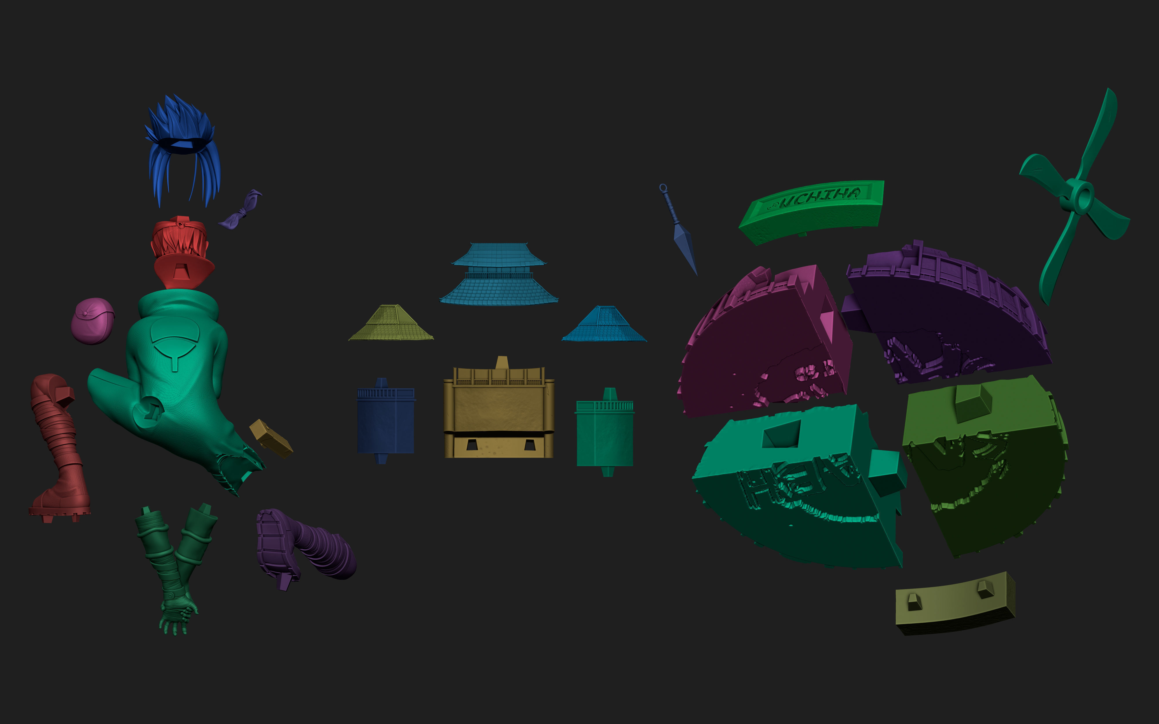 Sasuke Chunin Exam 3D model 3D printable | CGTrader