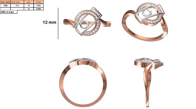Ladies-Elegant Stone Rings For Womens 26 3D model 3D printable | CGTrader