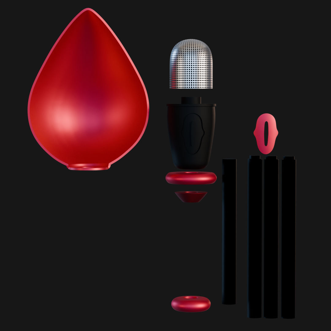 alastor microphone staff 3D model 3D printable | CGTrader