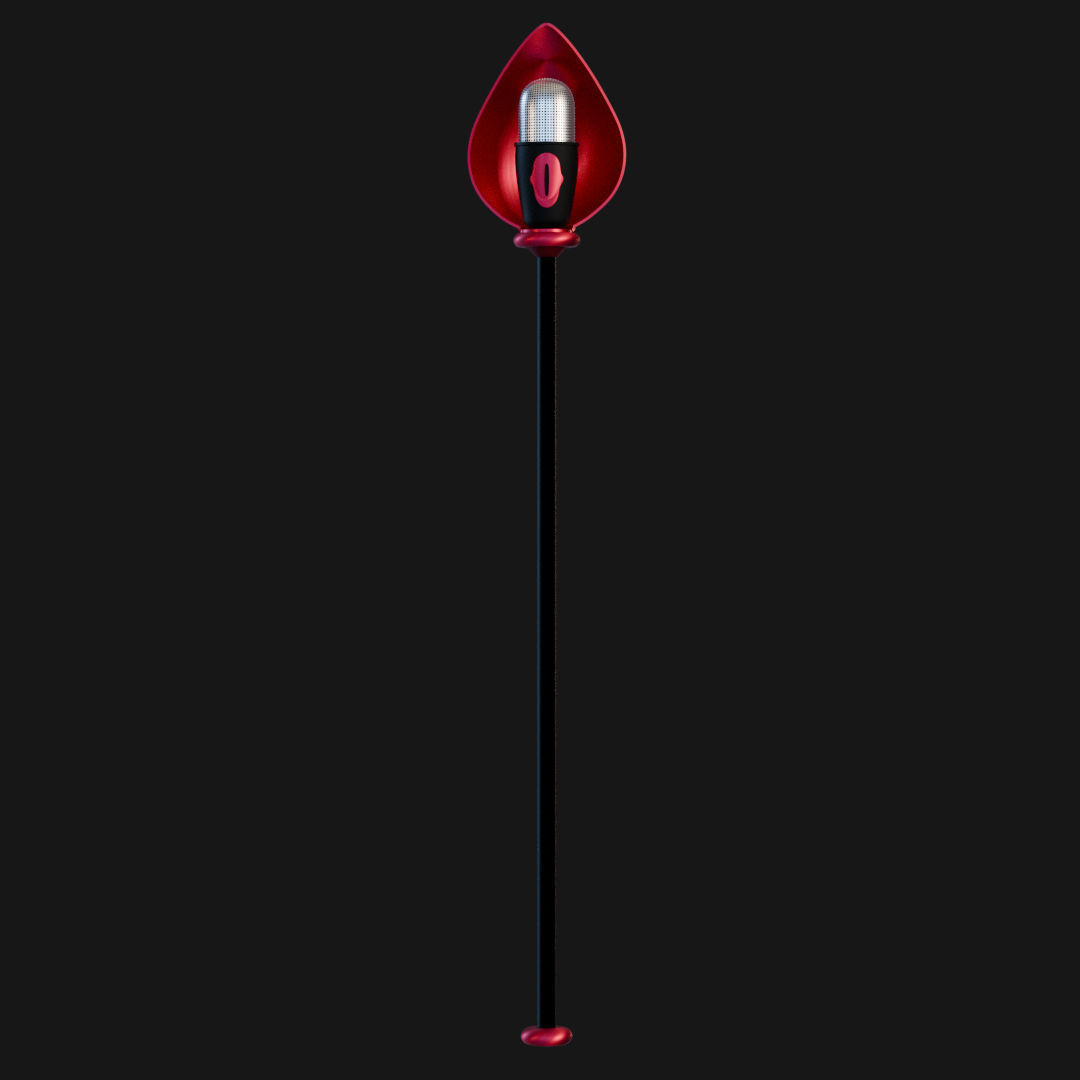 alastor microphone staff 3D model 3D printable | CGTrader