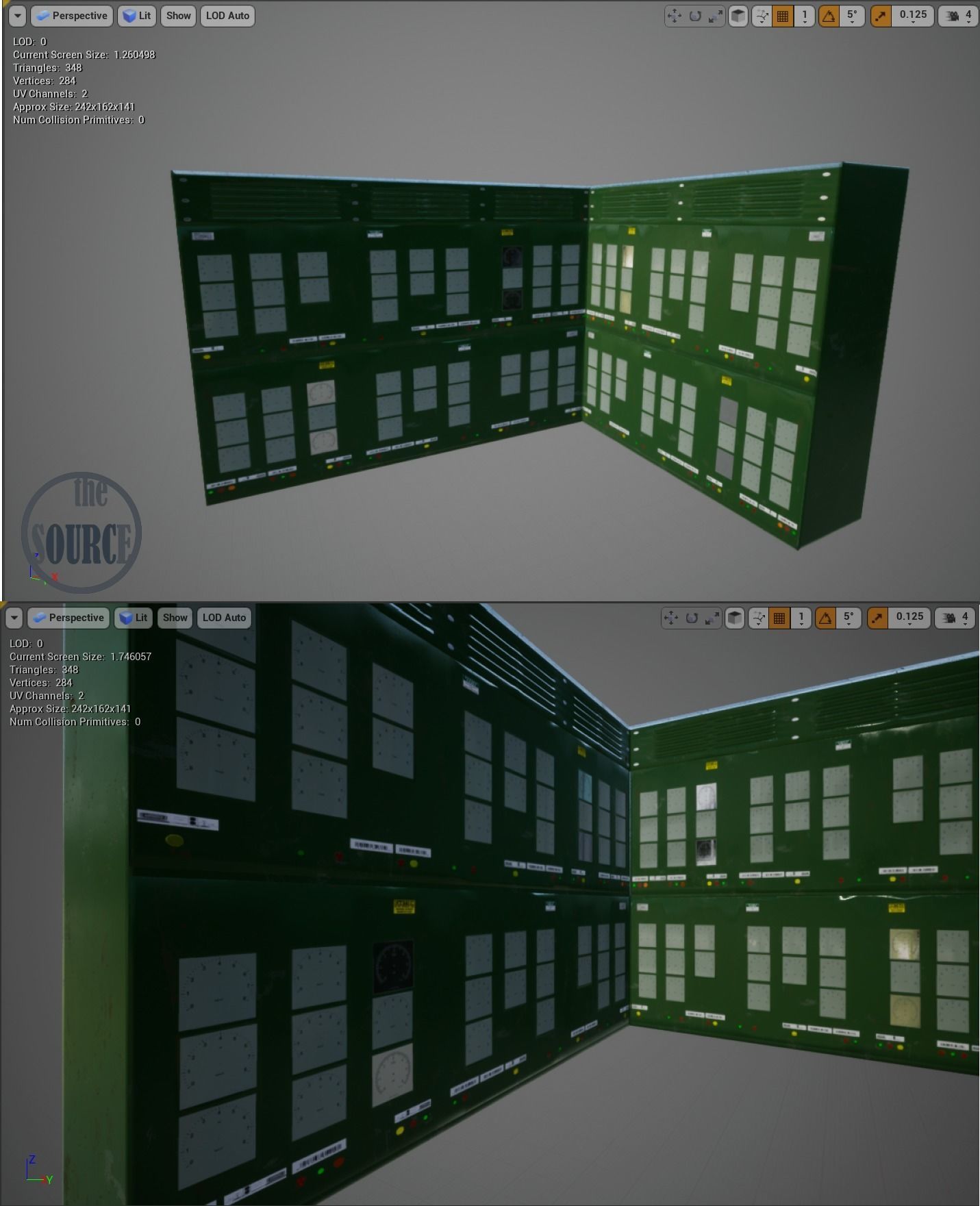 3D model Factory Control Panel - Low Poly PBR Game Ready VR / AR / low ...