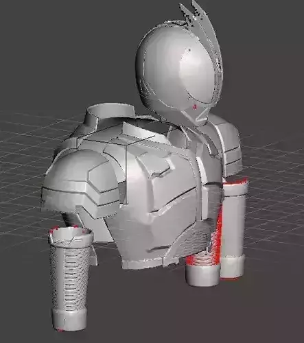 Kamen rider faiz helmet cosplay full suit low quality version free 3D ...