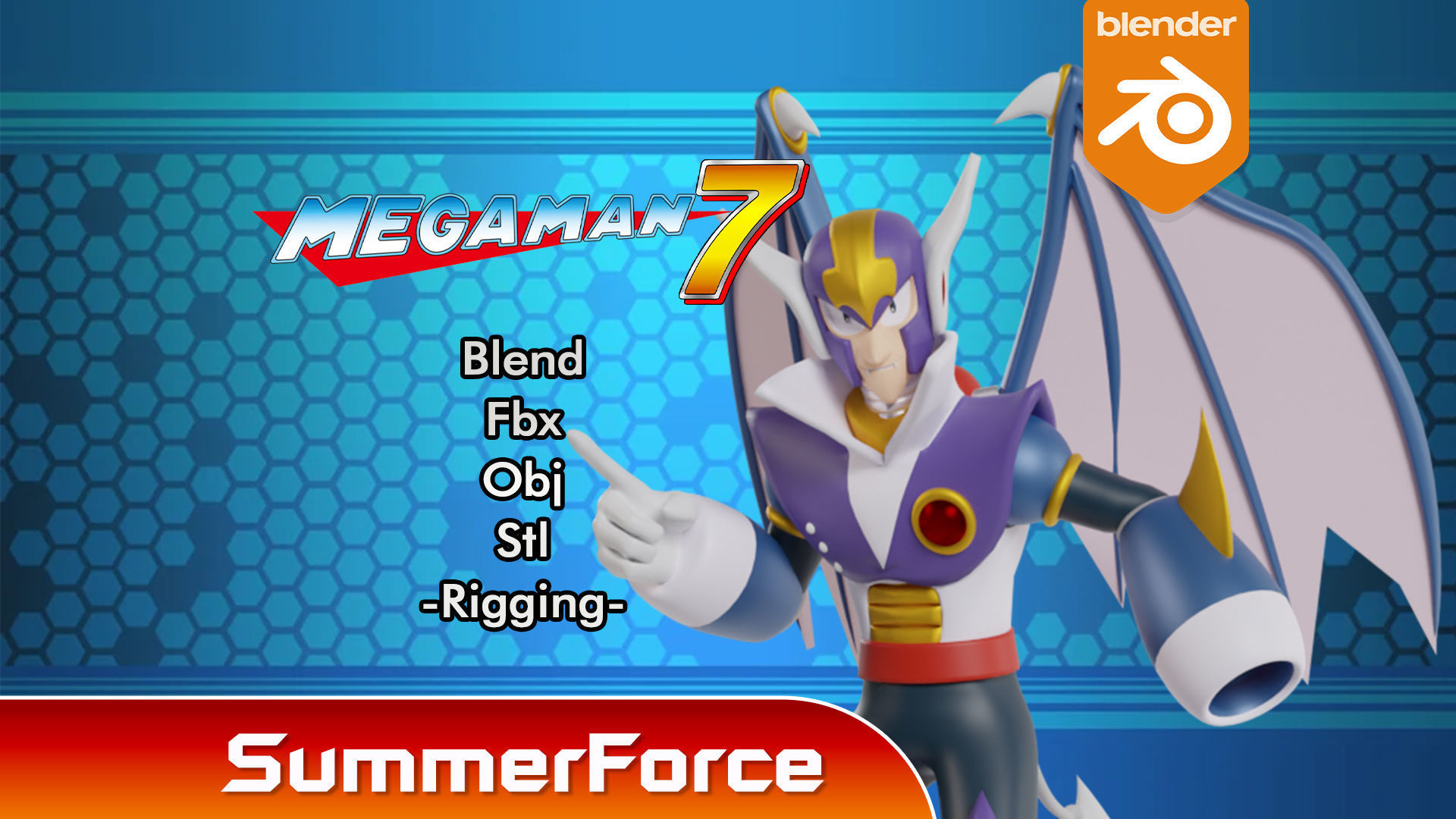 ShadeMan - Megaman 3D model rigged | CGTrader