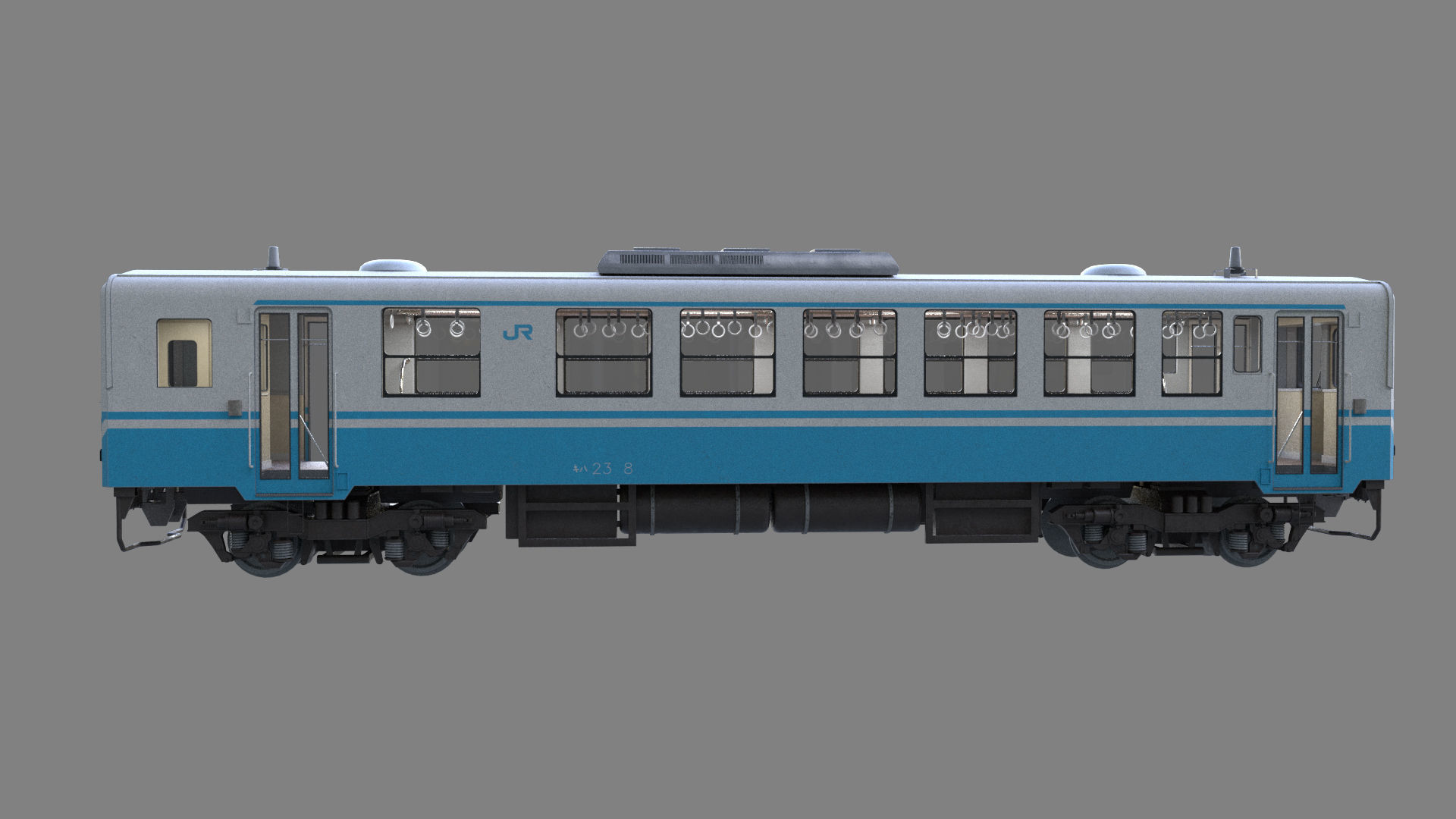 Yosan Line KiHa 32 train 4K Texture PBR 3D model | CGTrader