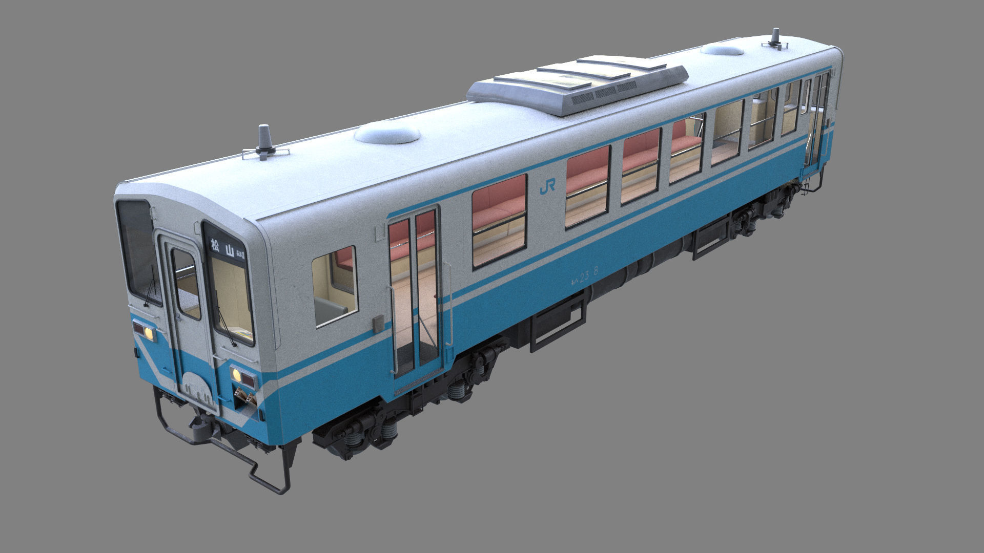 Yosan Line KiHa 32 train 4K Texture PBR 3D model | CGTrader