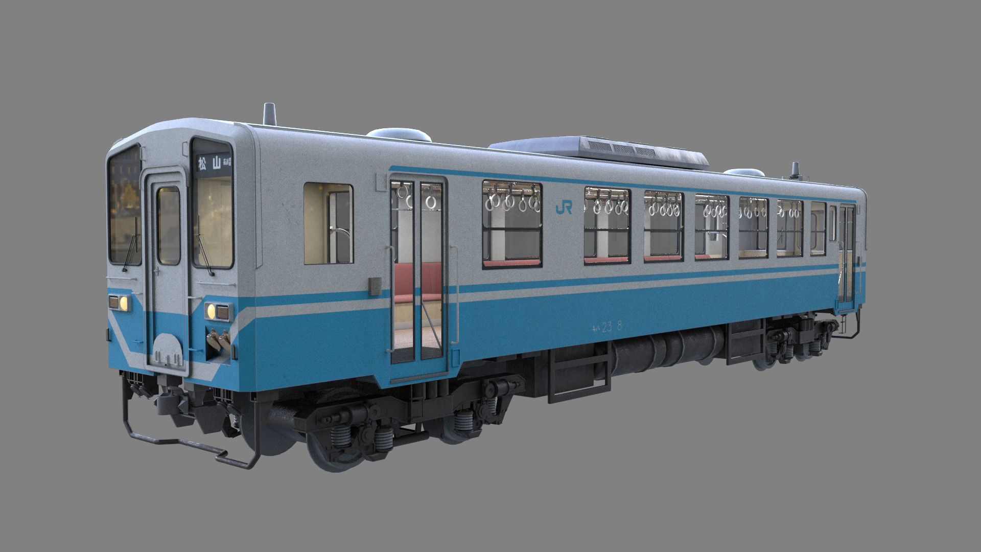 Yosan Line KiHa 32 train 4K Texture PBR 3D model | CGTrader