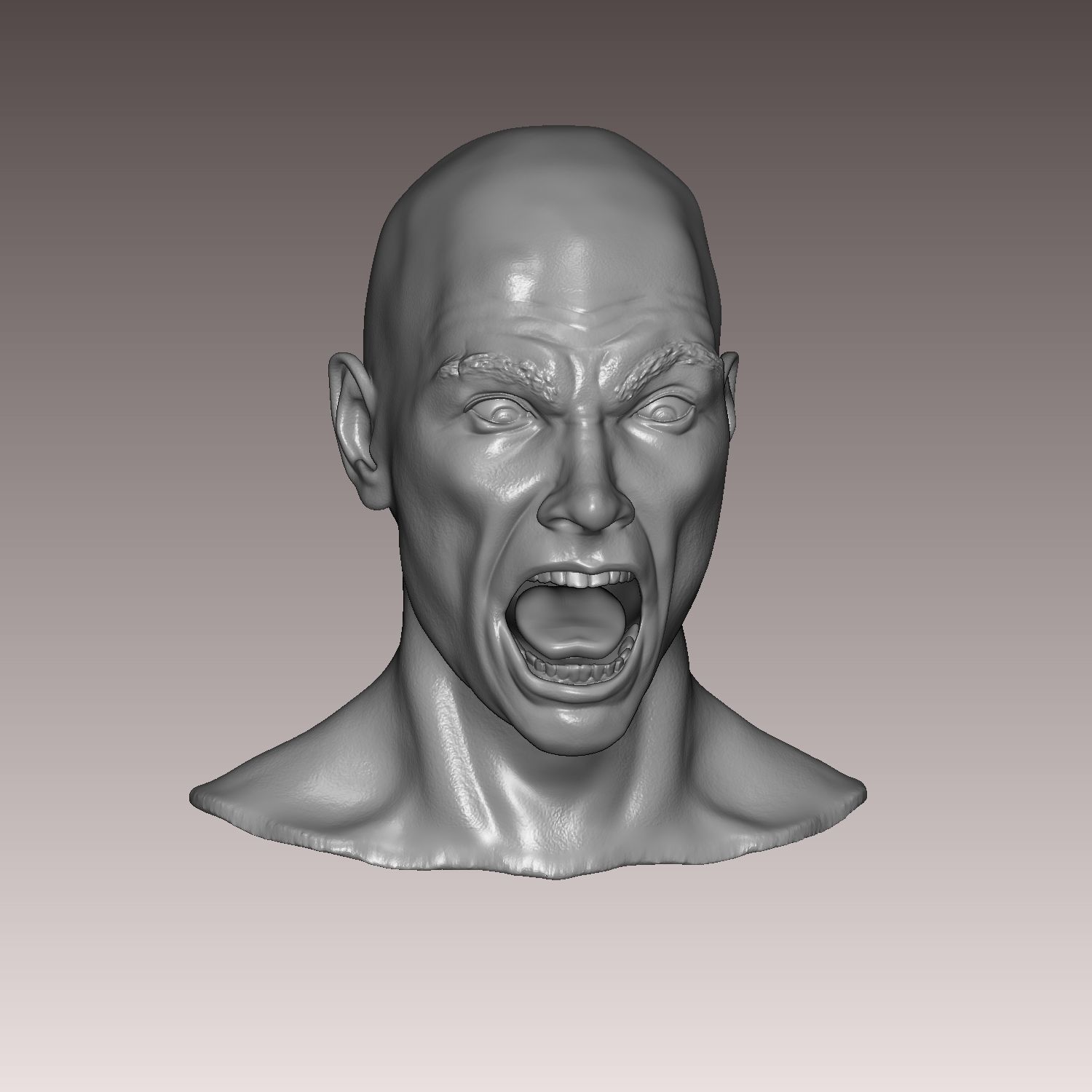 Jean Claude Van Damme Young Bloodsport Normal and Rage Head 3D model 3D ...