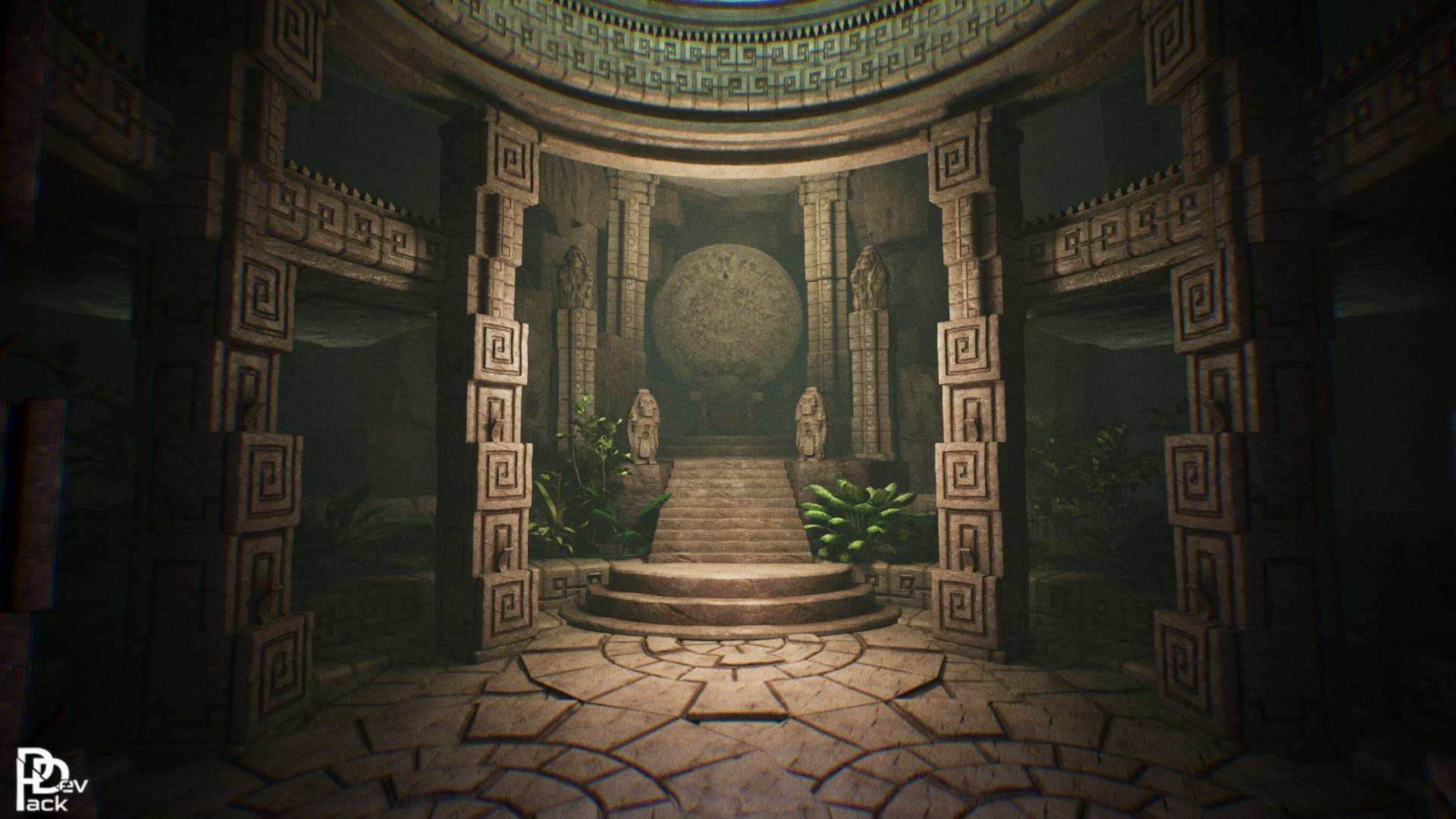 3D model Aztec Temple Interior 24 Assets VR / AR / low-poly | CGTrader