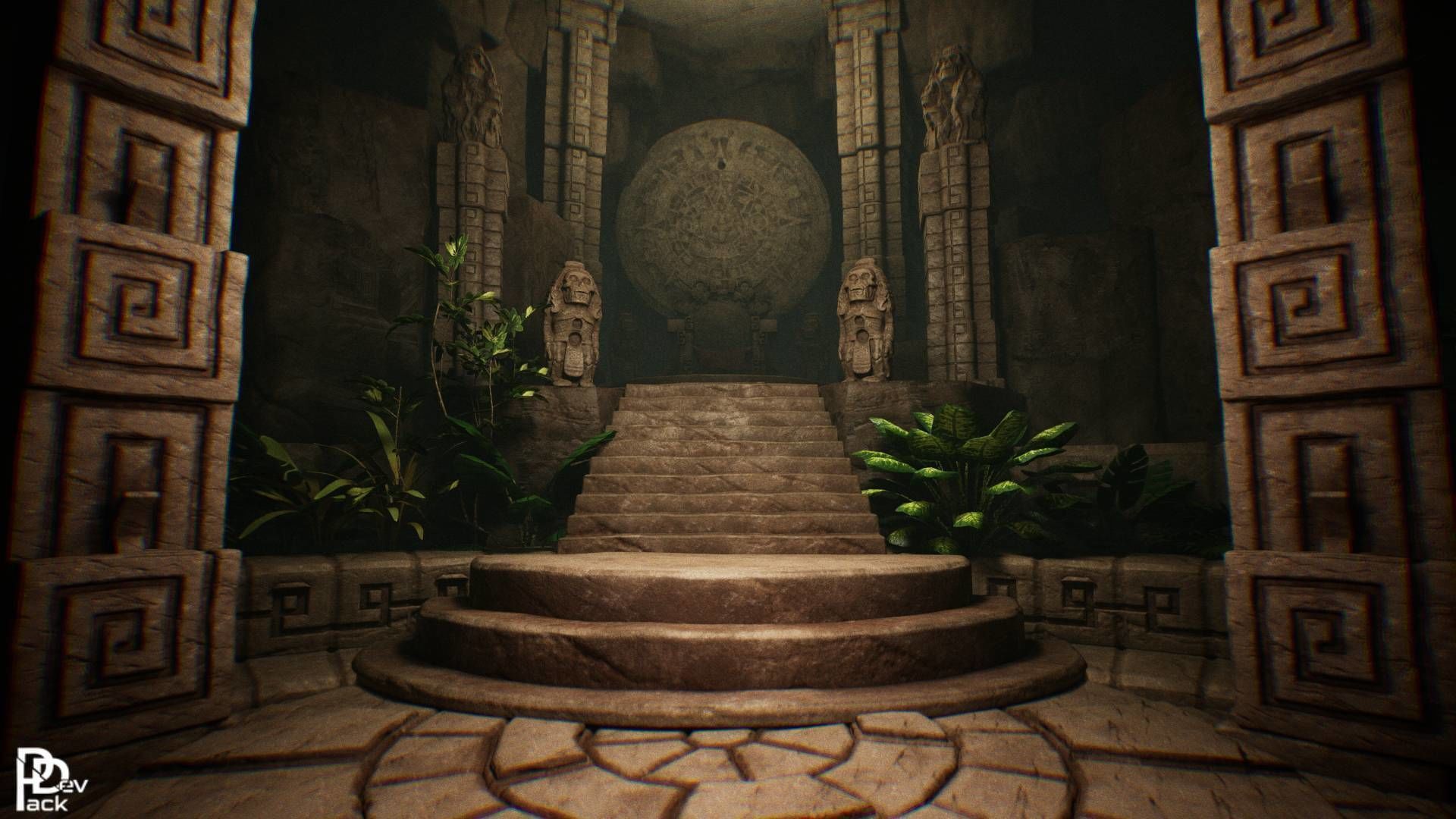 3D model Aztec Temple Interior 24 Assets VR / AR / low-poly | CGTrader