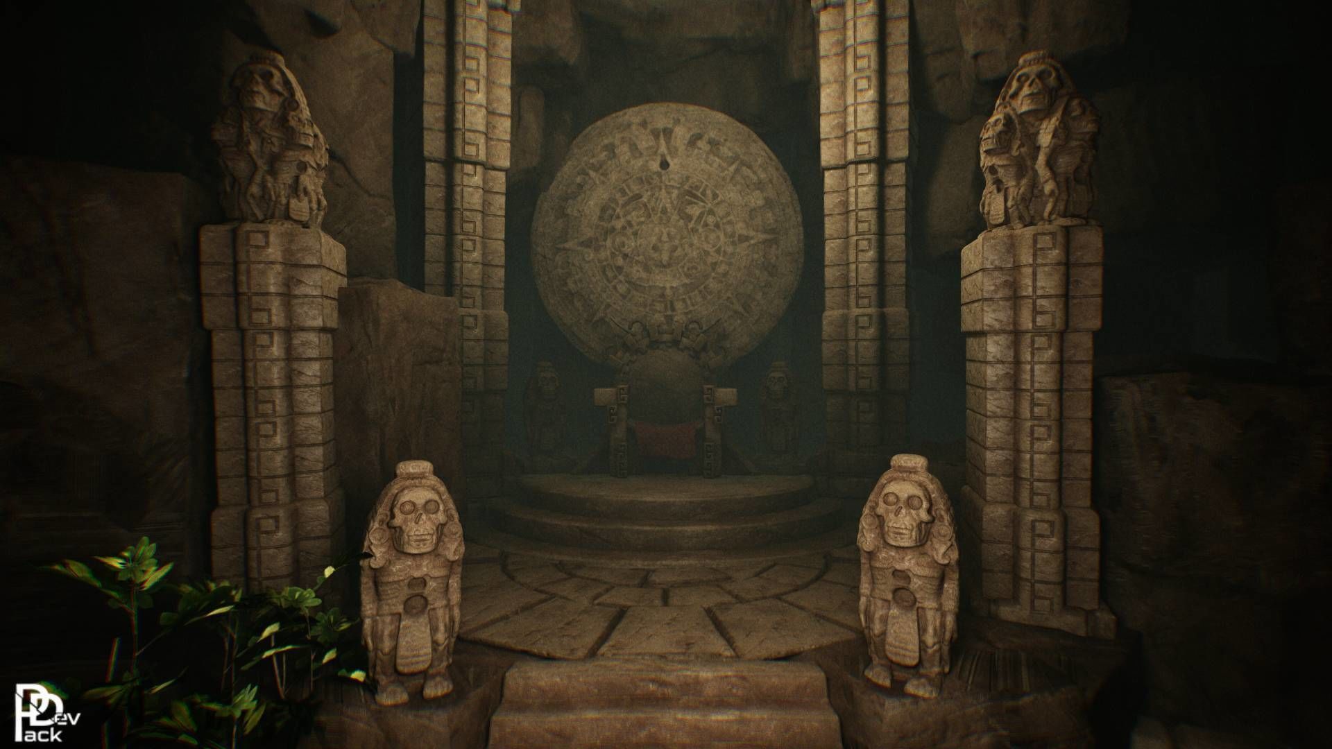 3D model Aztec Temple Interior 24 Assets VR / AR / low-poly | CGTrader