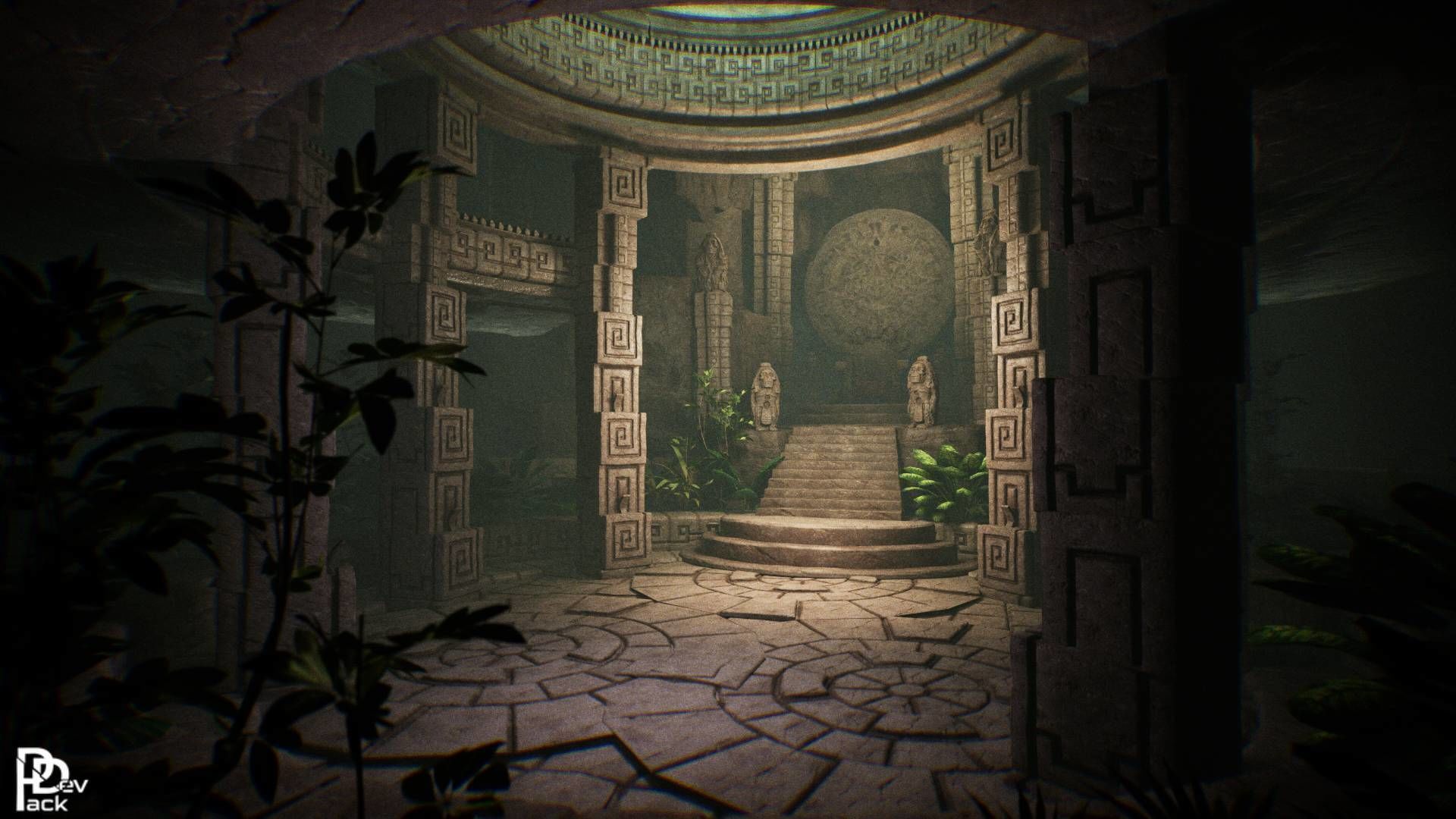 3D model Aztec Temple Interior 24 Assets VR / AR / low-poly | CGTrader