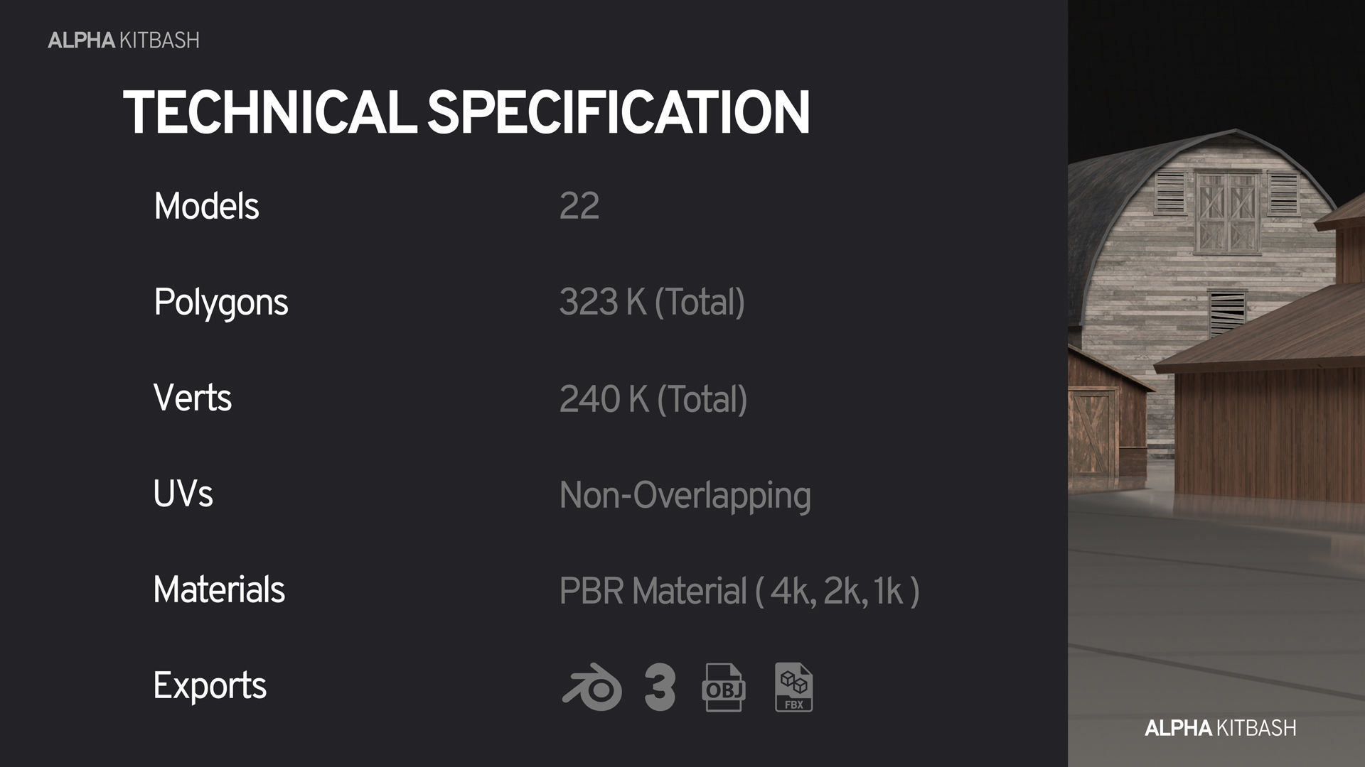 Western Barn Kitbash 3D model | CGTrader