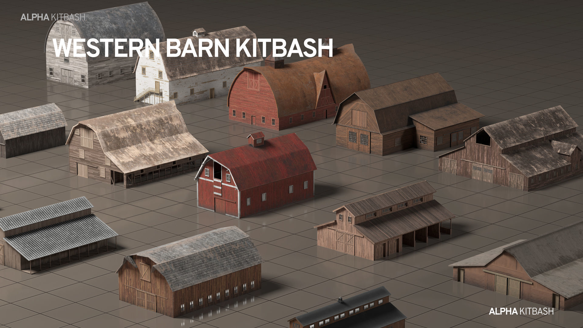 Western Barn Kitbash 3D model | CGTrader