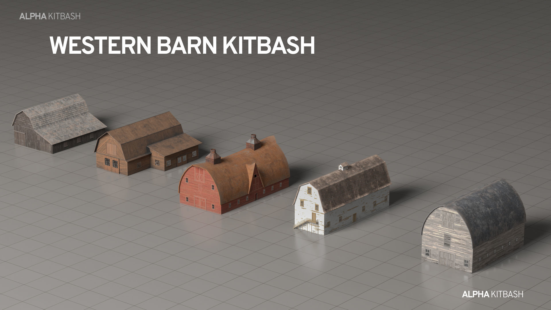 Western Barn Kitbash 3D model | CGTrader