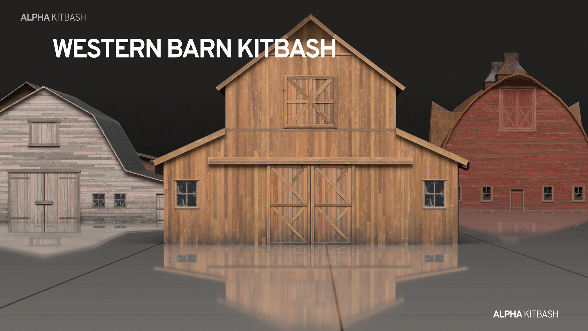 Western Barn Kitbash 3D model | CGTrader