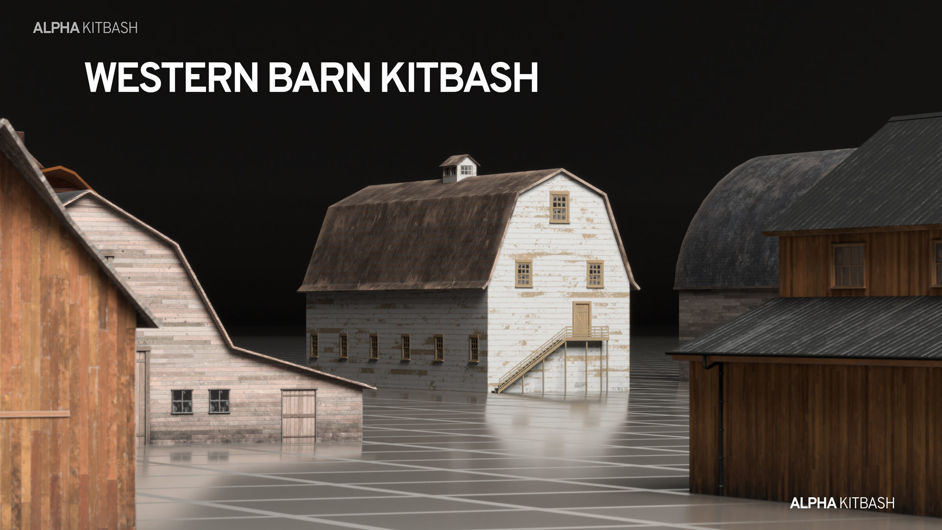 Western Barn Kitbash 3D model | CGTrader