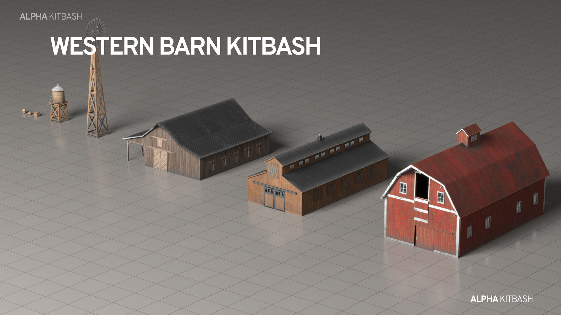 Western Barn Kitbash 3D model | CGTrader
