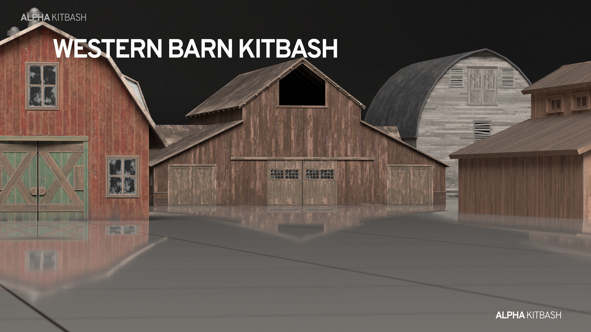 Western Barn Kitbash 3D model | CGTrader
