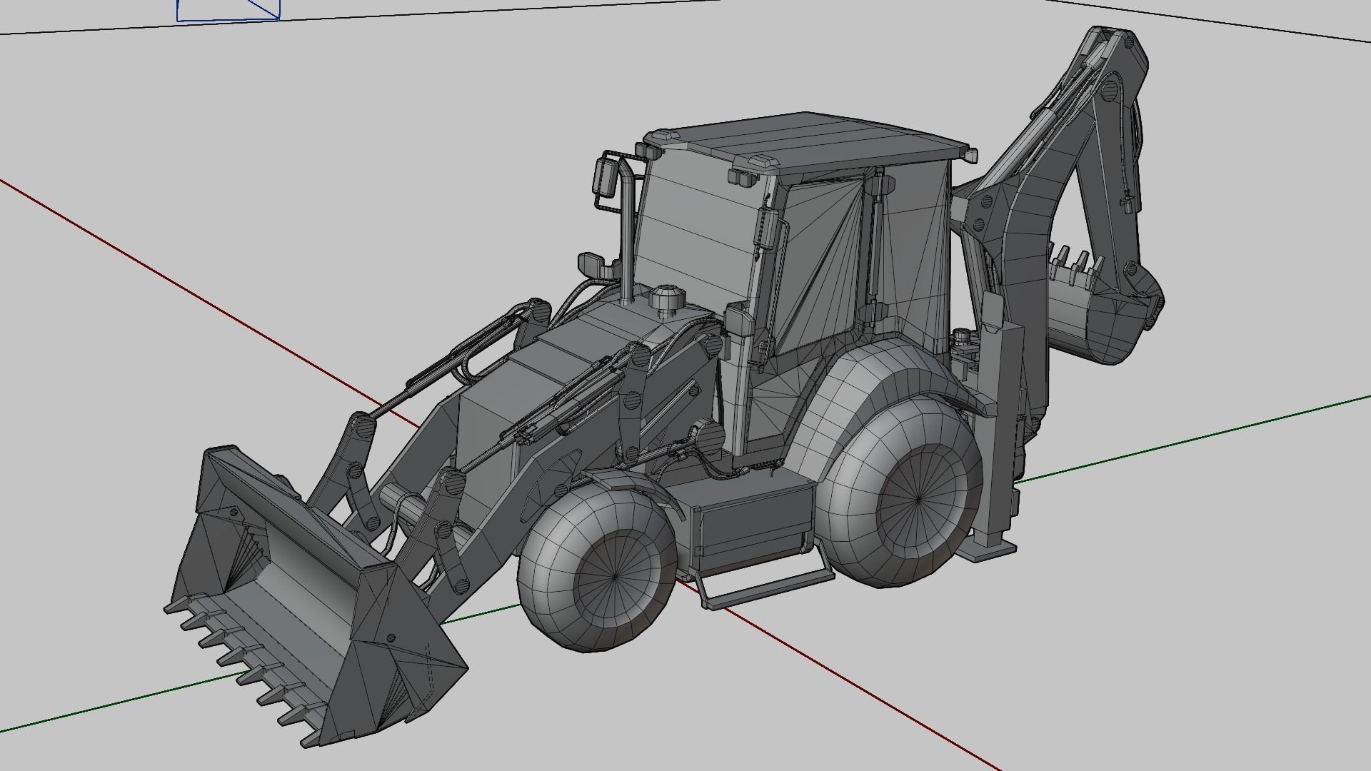 3D model Backhoe Loader VR / AR / low-poly | CGTrader