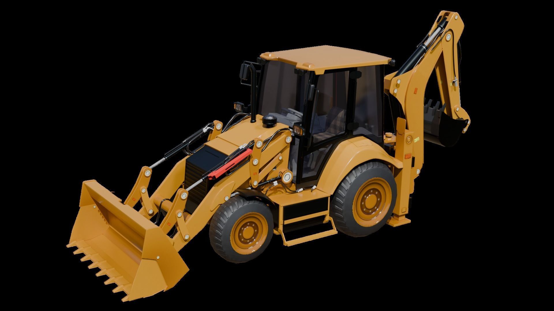 3D model Backhoe Loader VR / AR / low-poly | CGTrader