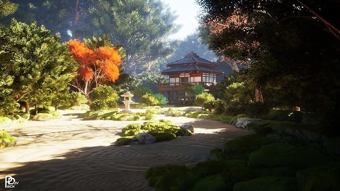 3D model Zen Garden 42 Assets VR / AR / low-poly | CGTrader