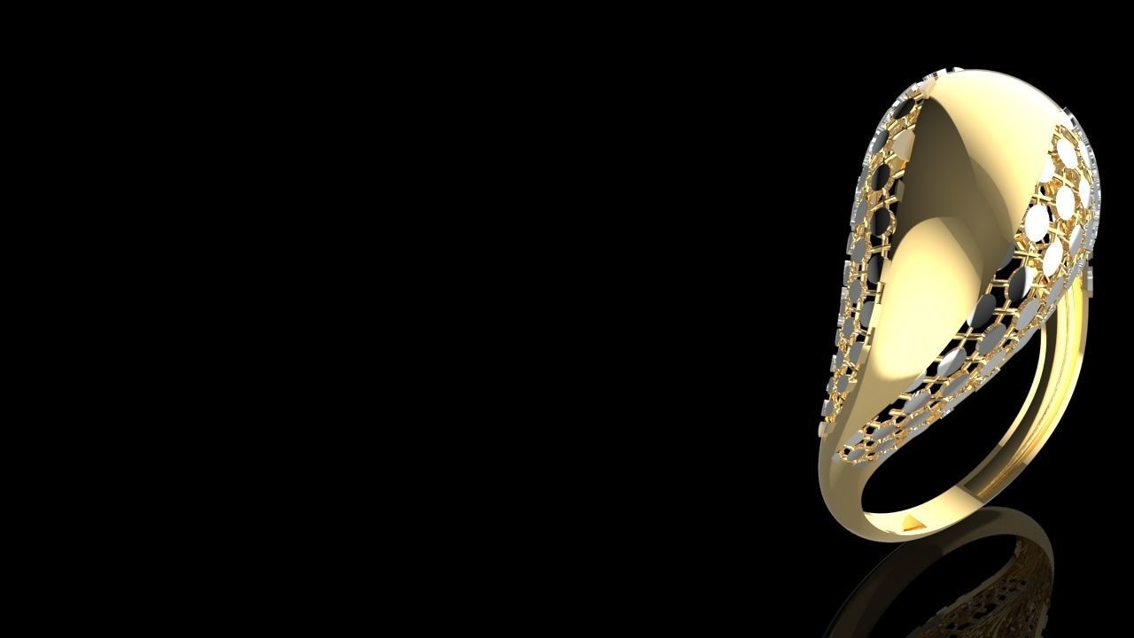 ring fu gold free 3D model | CGTrader
