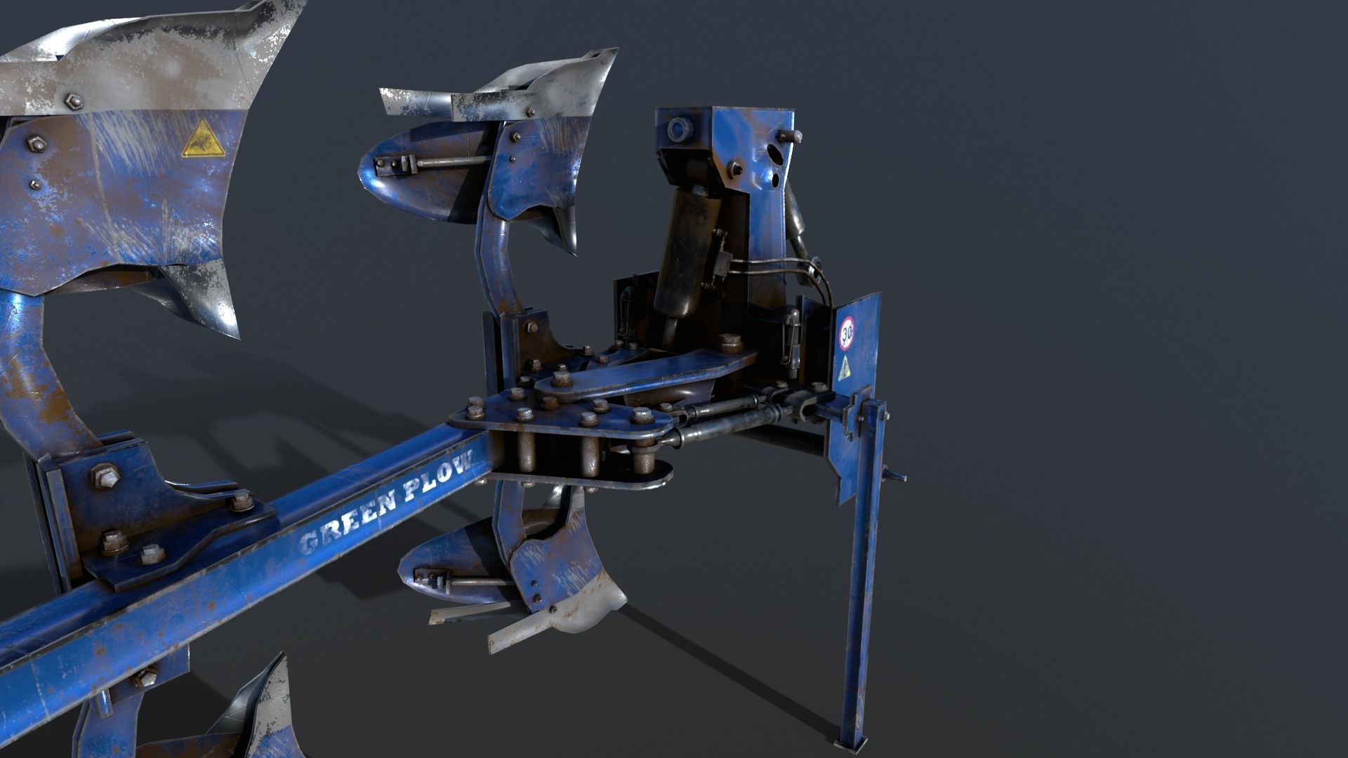3D model Mechanical Rotary Plow VR / AR / low-poly | CGTrader
