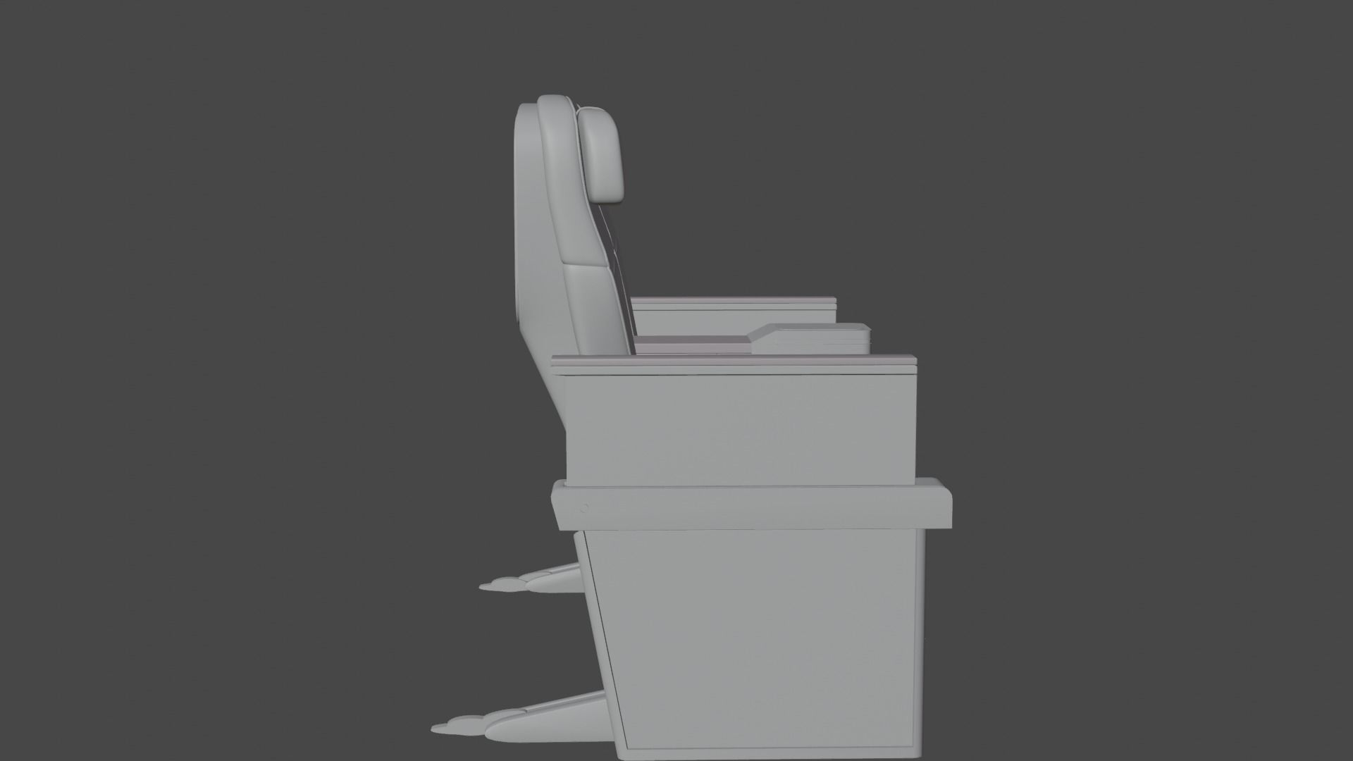 Premium Economy Plane Seat 3D model | CGTrader