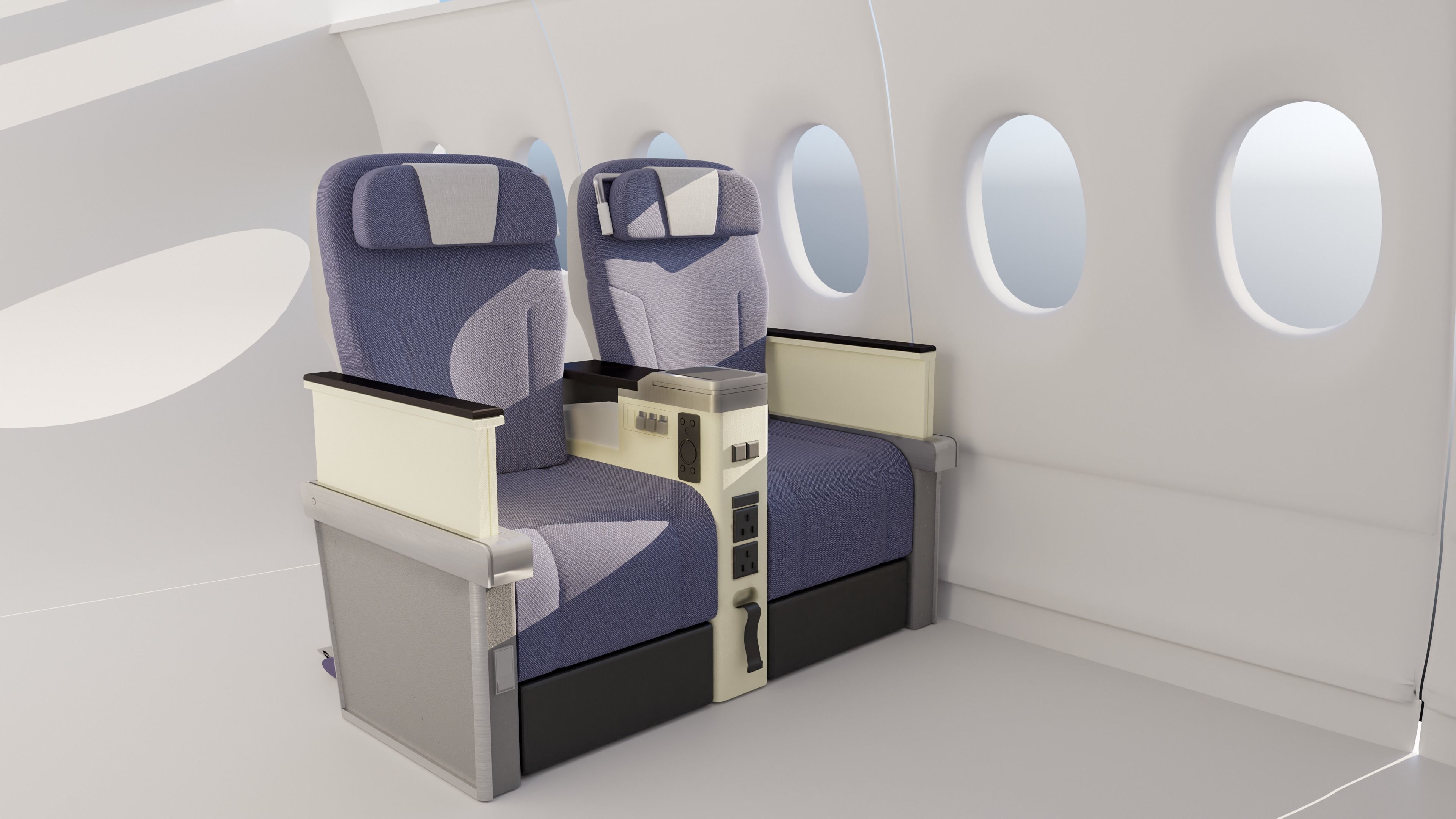Premium Economy Plane Seat 3D model | CGTrader