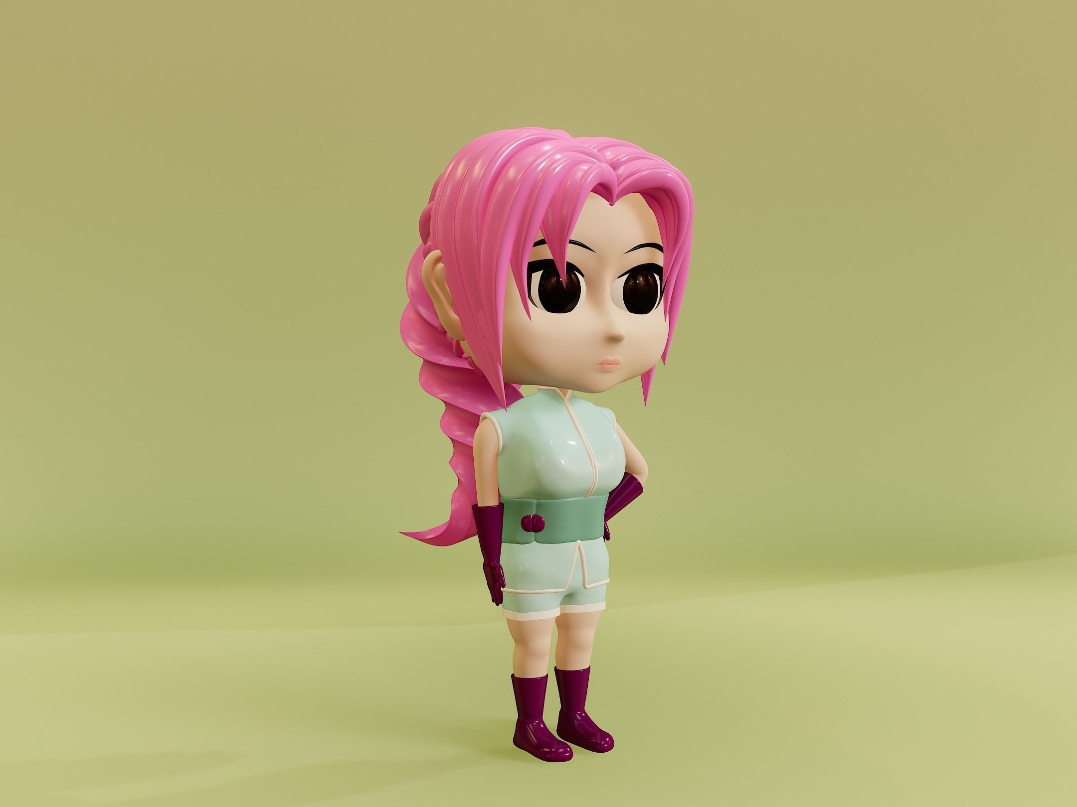 3D character chibi style anime free 3D model | CGTrader