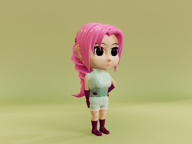 3D character chibi style anime free 3D model | CGTrader