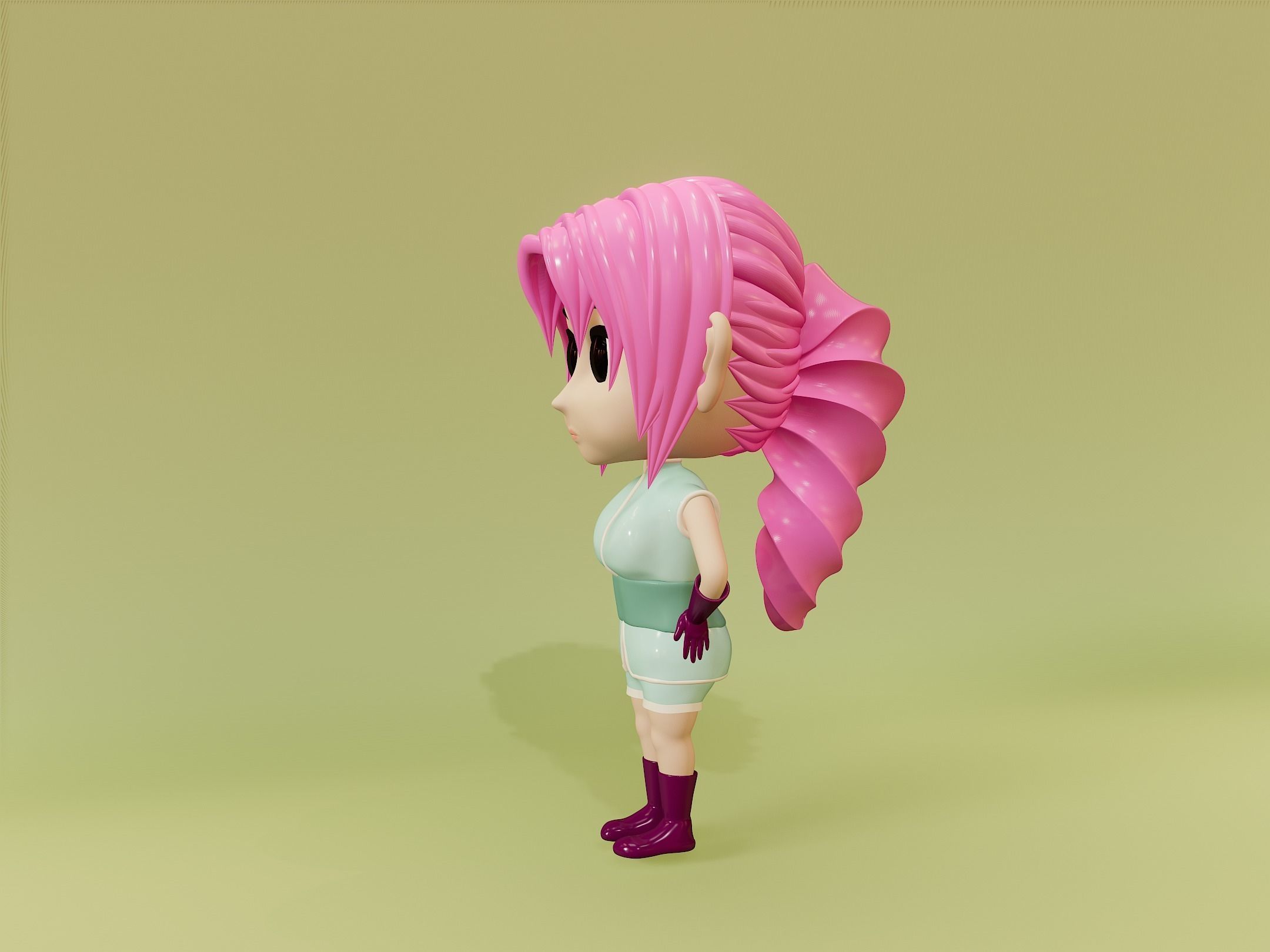 3D character chibi style anime free 3D model | CGTrader
