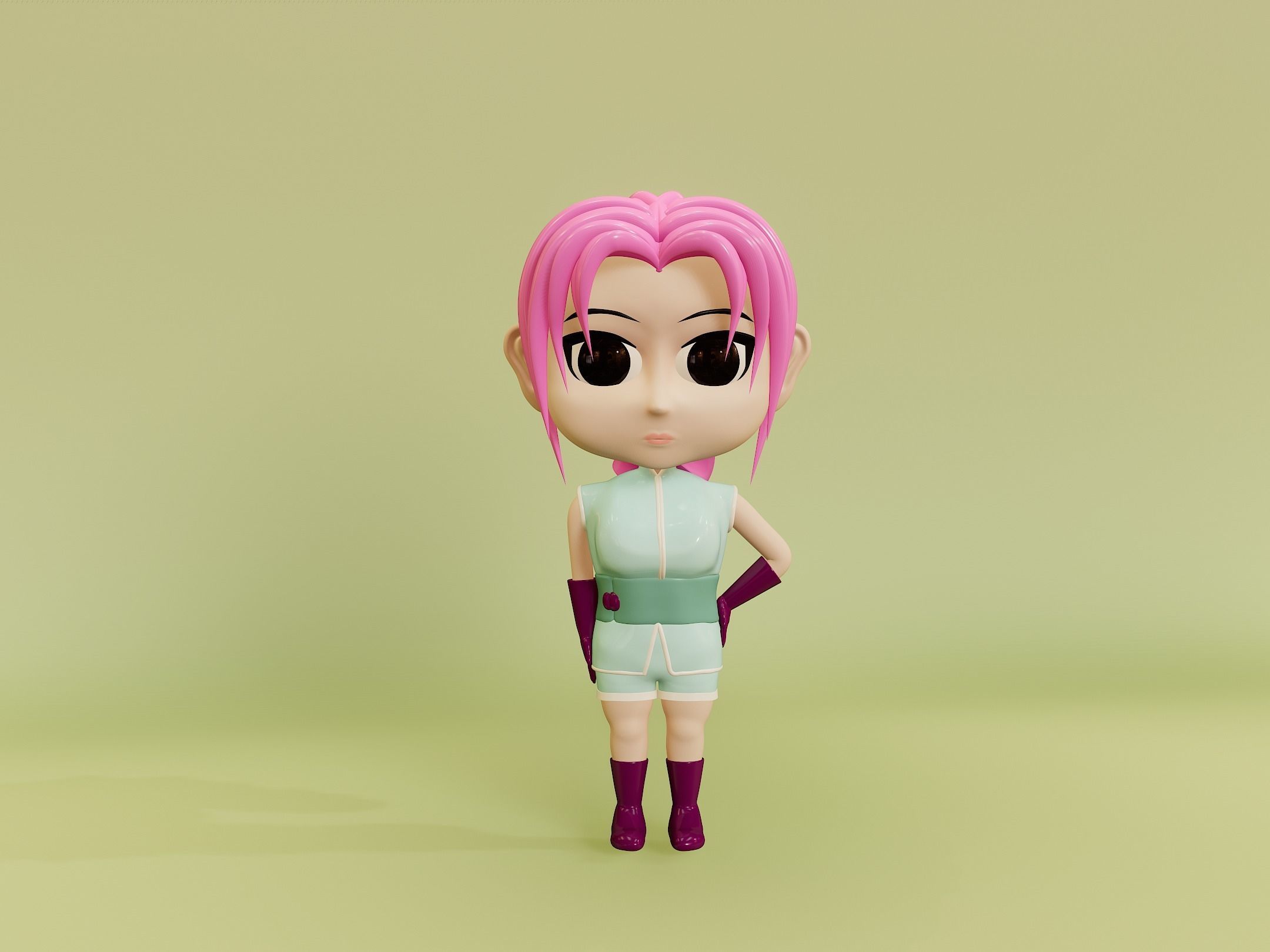3D character chibi style anime free 3D model | CGTrader