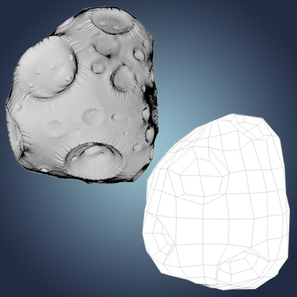 Asteroid 3D Model Game ready .c4d - CGTrader.com