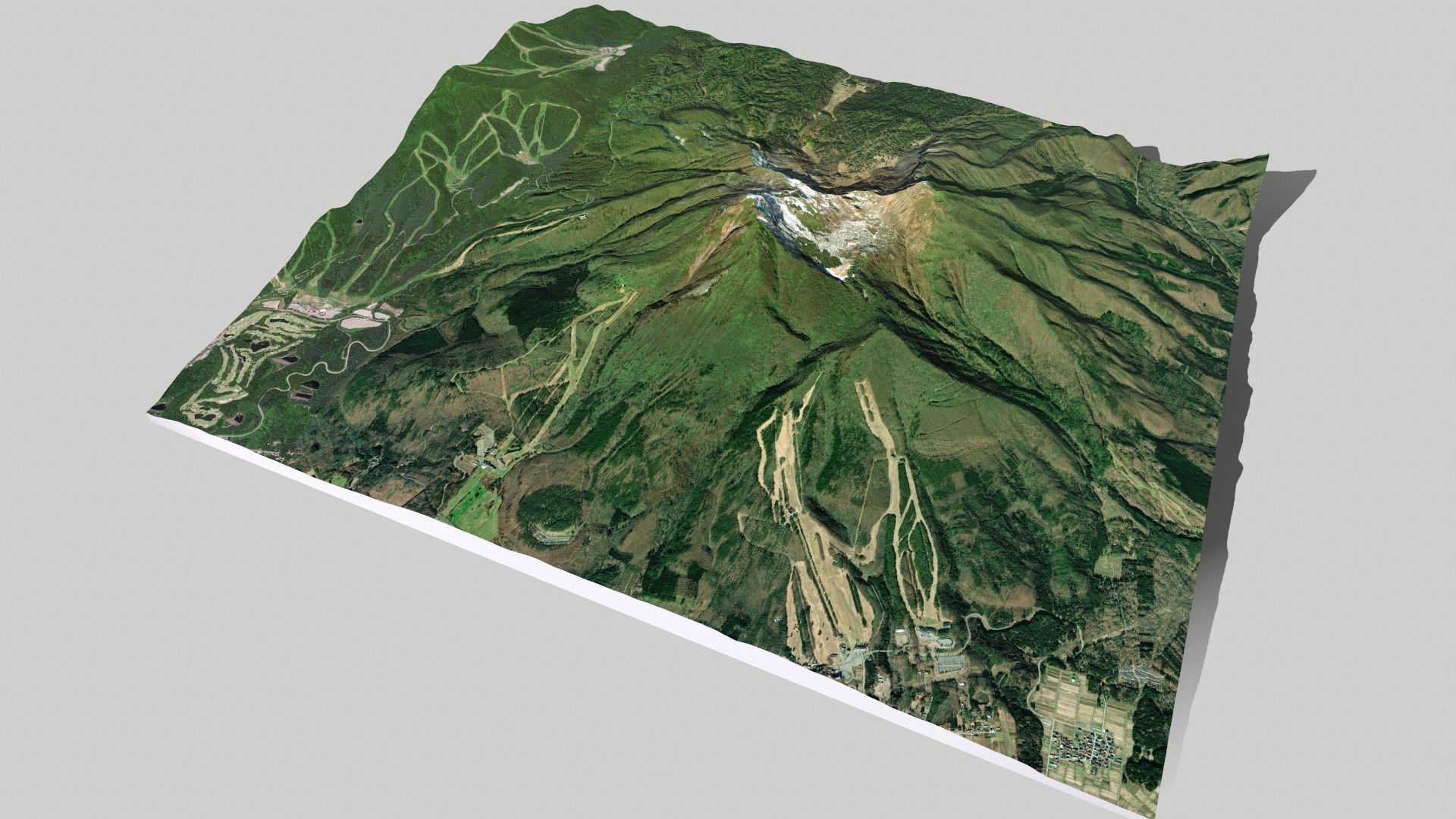 Mountain landscape Volcano Bandai Japan 3D model | CGTrader