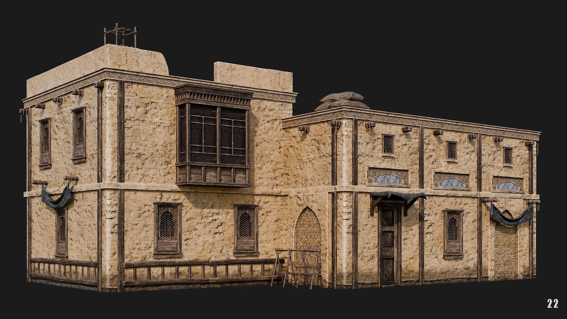 3D model 21-24 - Arabic House 4K VR / AR / low-poly | CGTrader