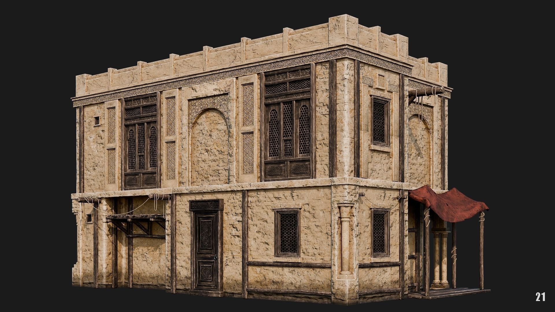 3D model 21-24 - Arabic House 4K VR / AR / low-poly | CGTrader