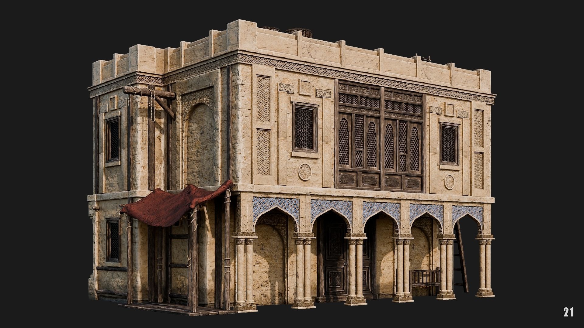 3D model 21-24 - Arabic House 4K VR / AR / low-poly | CGTrader