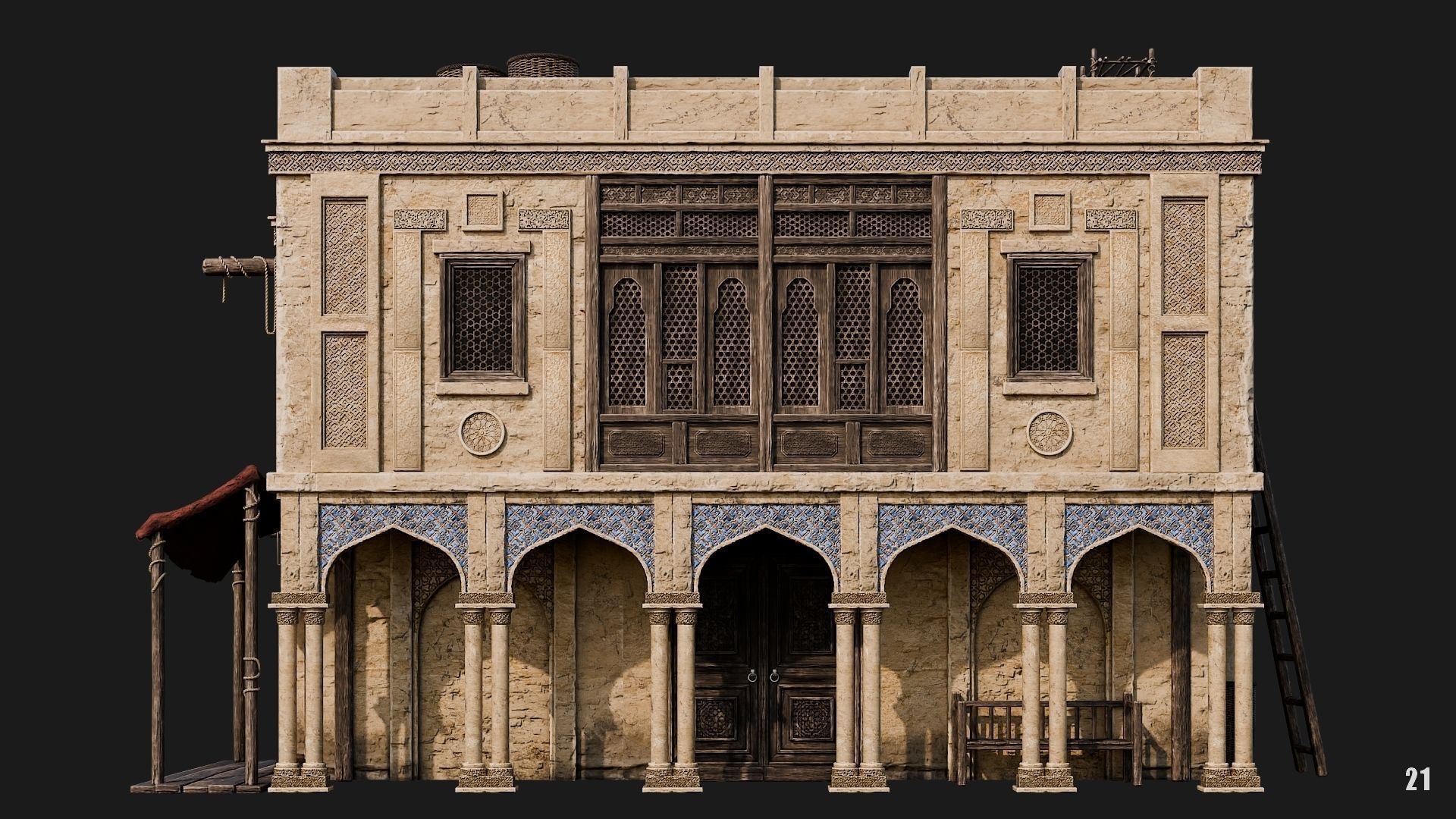 3D model 21-24 - Arabic House 4K VR / AR / low-poly | CGTrader