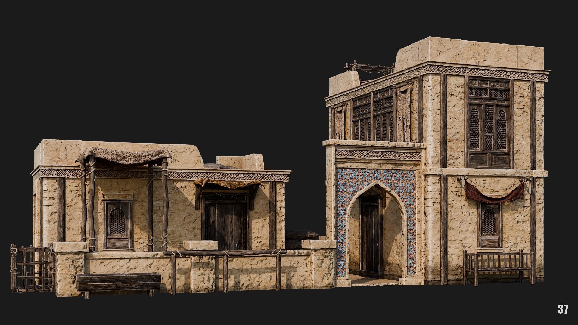 3D model 37-40 - Arabic Houses 4K VR / AR / low-poly | CGTrader