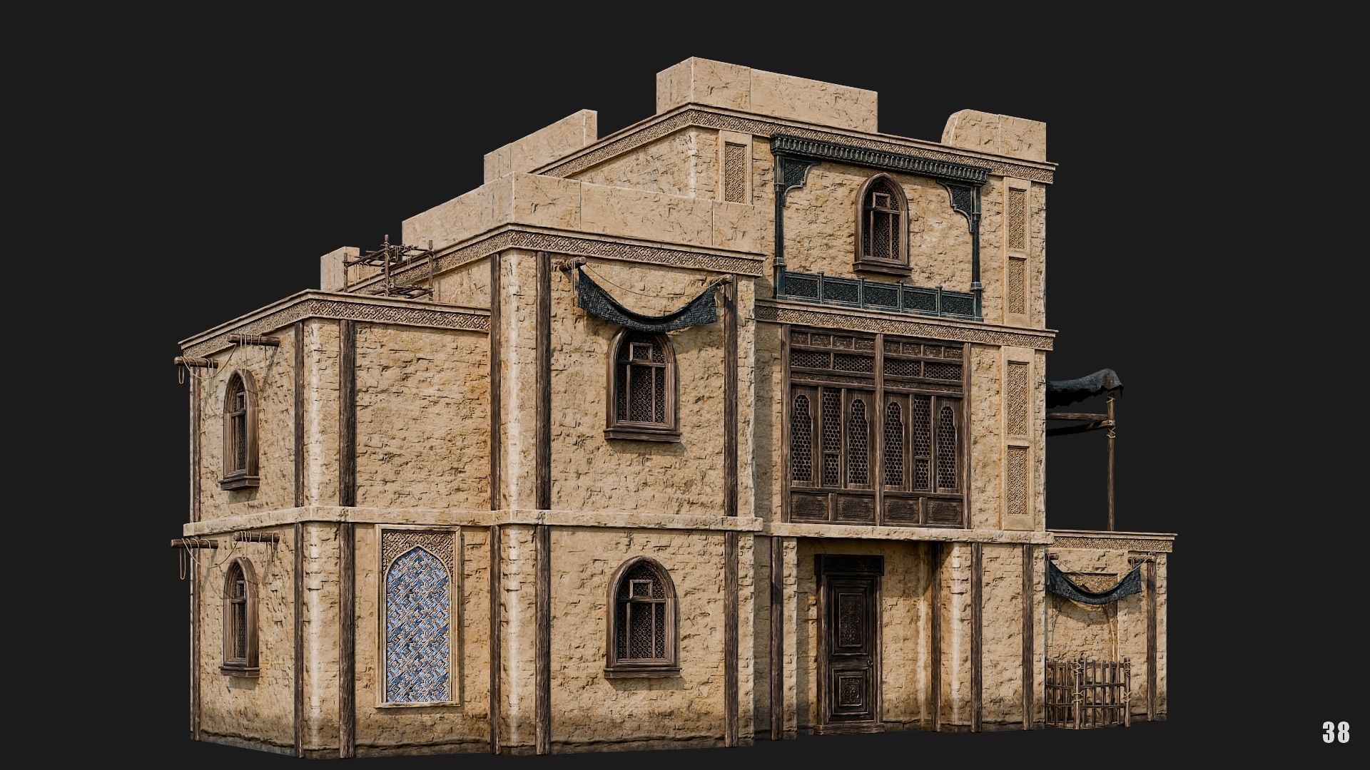3D model 37-40 - Arabic Houses 4K VR / AR / low-poly | CGTrader