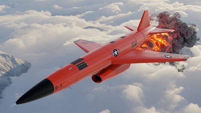 BQM-167 Rocket Drone with free VDB fire trail 3D model | CGTrader