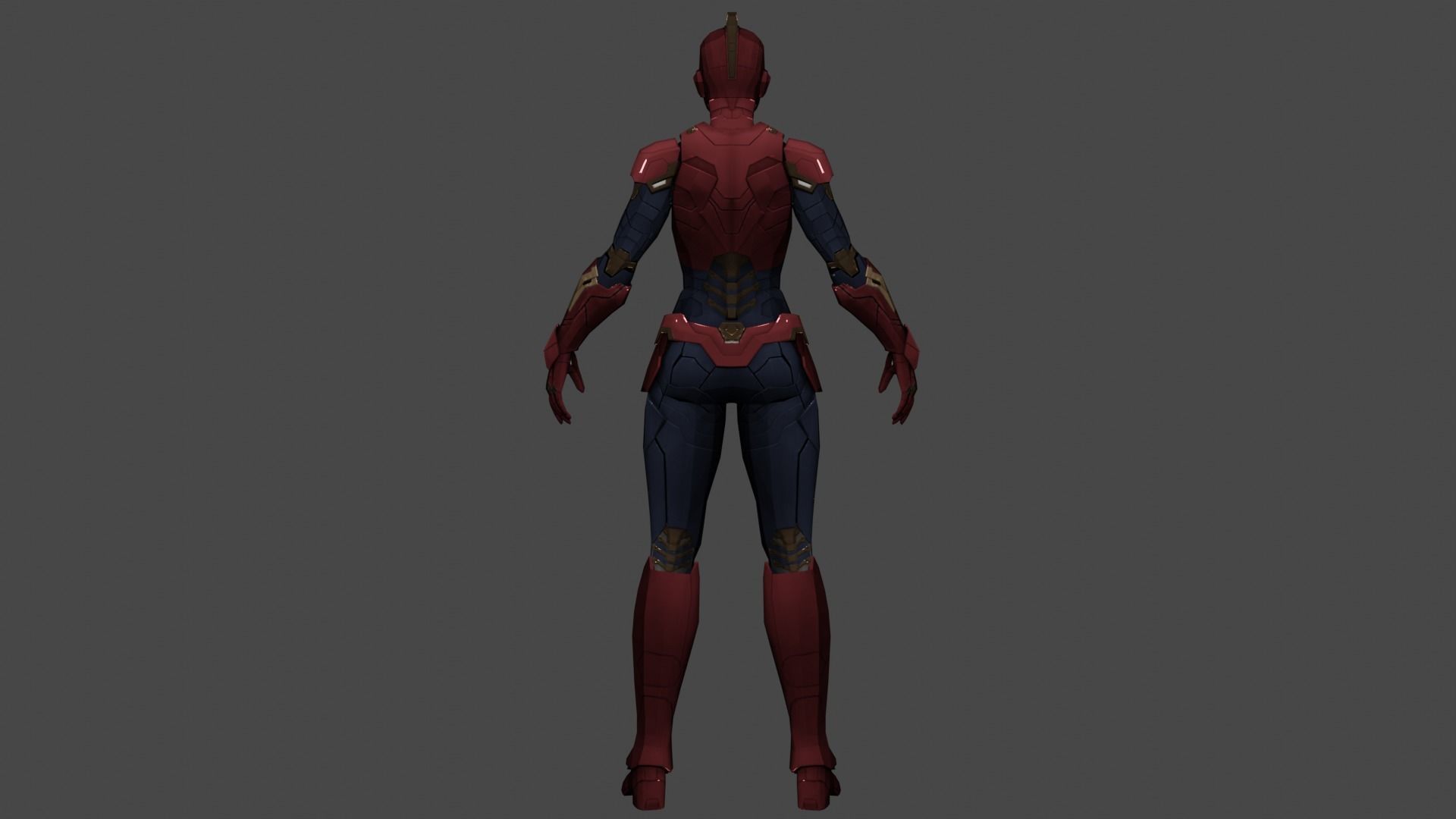 Captain Marvel 3D Model 3D model rigged | CGTrader
